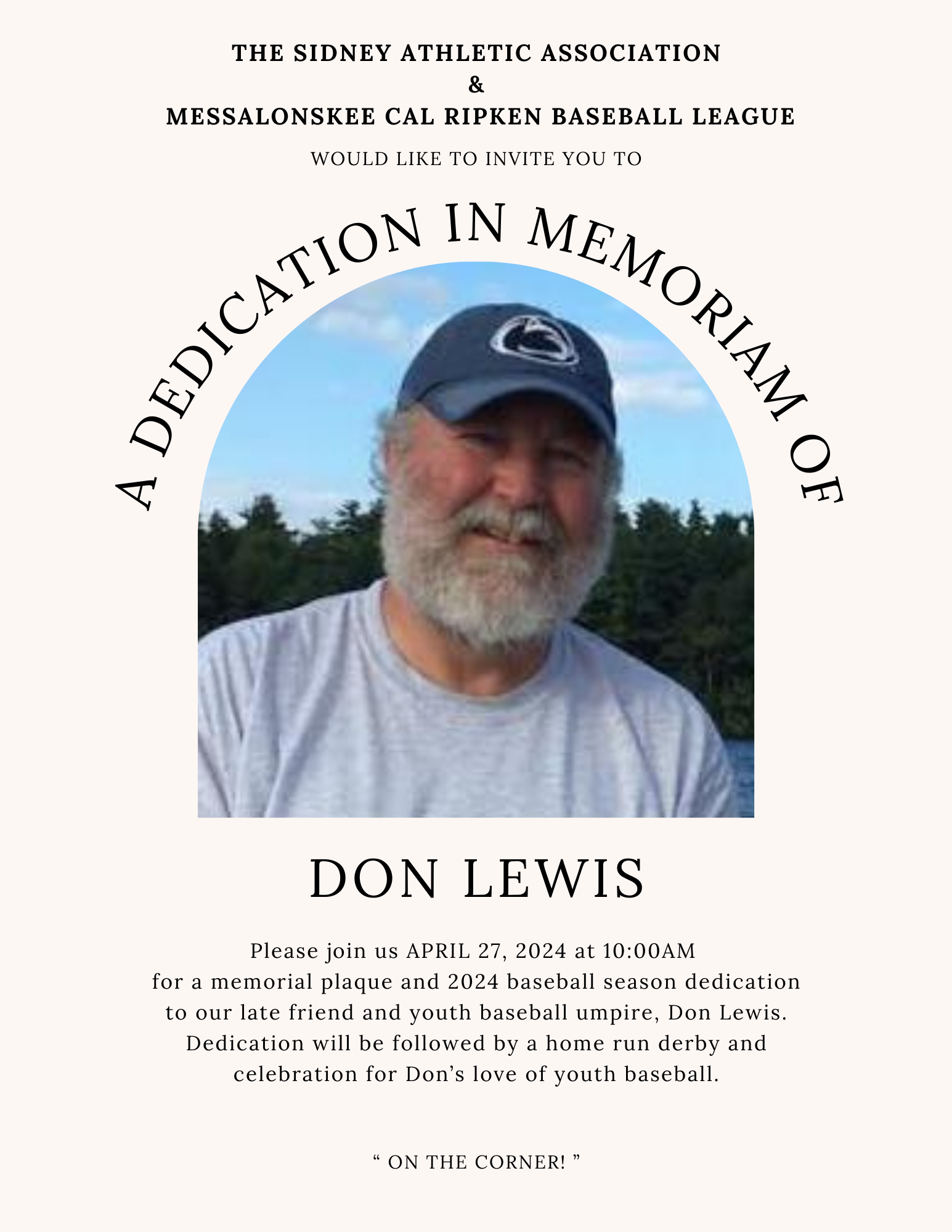 Don Lewis Memorial Plaque Dedication – Sidney Athletic Association